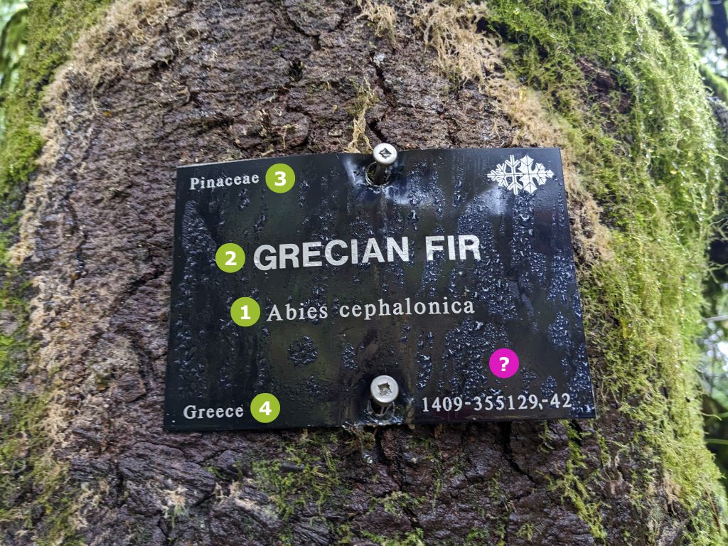 How to Read a Tree Sign at Hoyt Arboretum - Hoyt Arboretum
